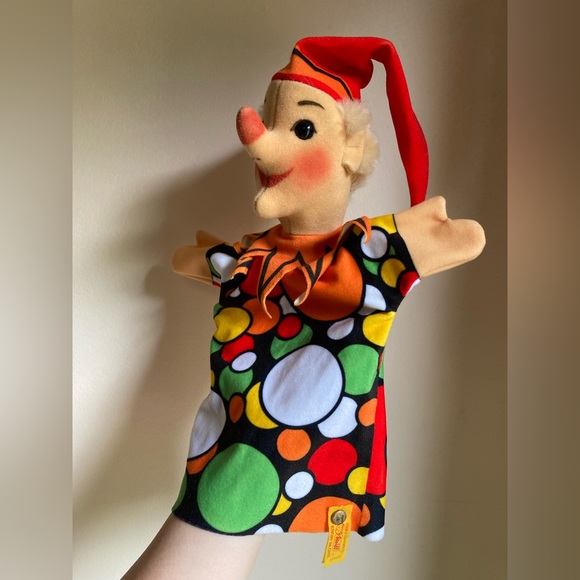 steiff | Toys | Vintage Steiff Germany Punch Clown Jester Hand Puppet 2 ...